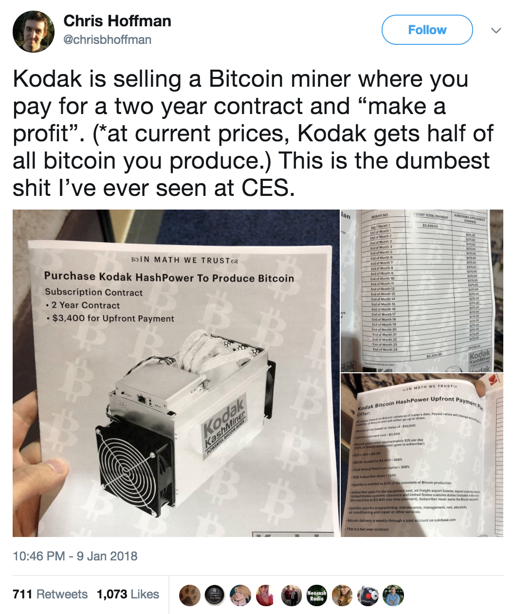 Kodak Getting Into Bitcoin Mining – Blockchain Bitcoin News