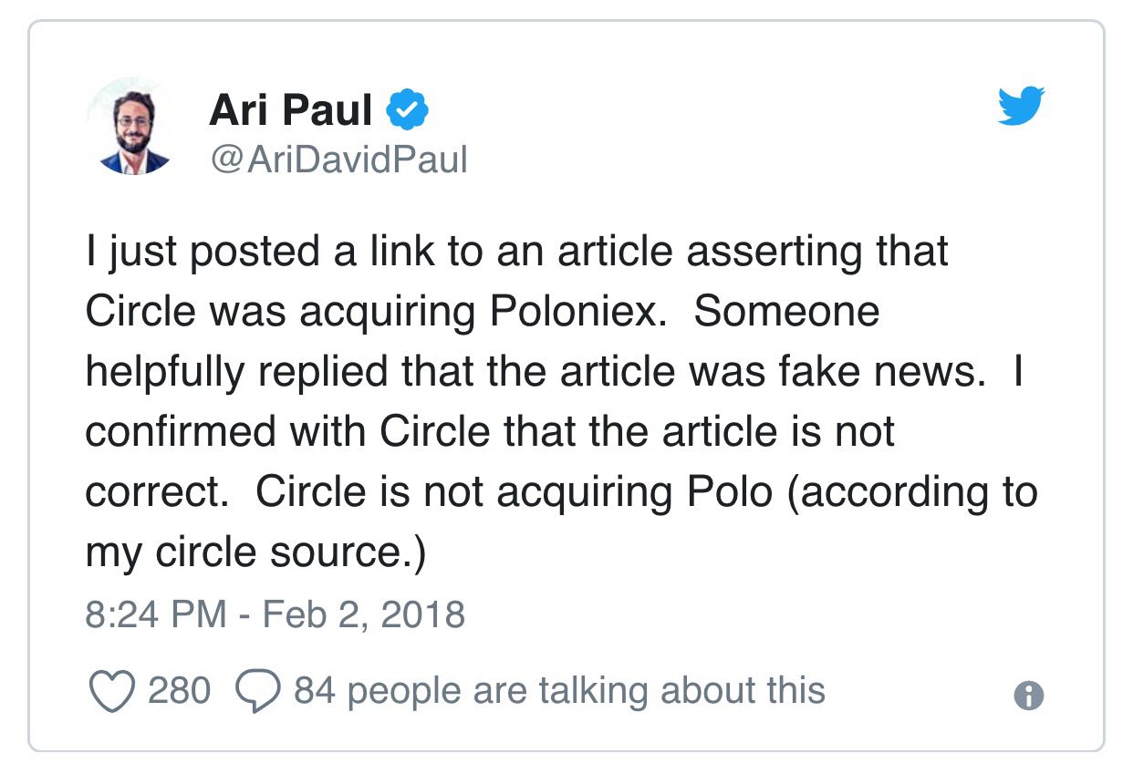 Cryptocurrency Exchange Poloniex Has Been Bought by Circle – News ...