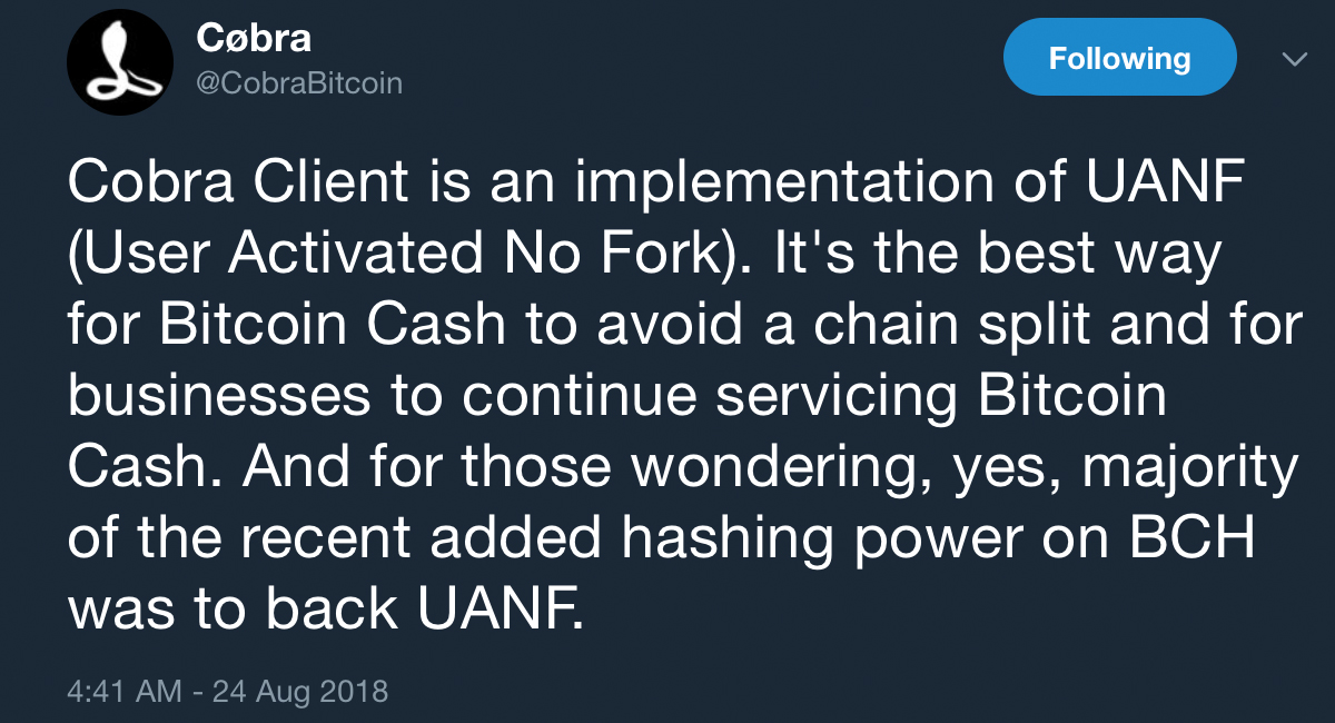Bitcoin.org Owner Announces the 'Cobra Client' BCH Node Software ...