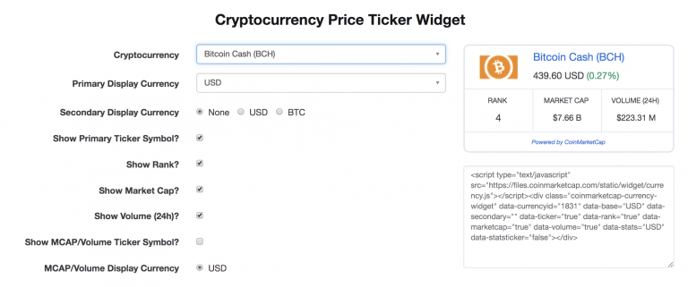 Review: 7 of the Best Cryptocurrency Widgets for Webmasters – Featured ...