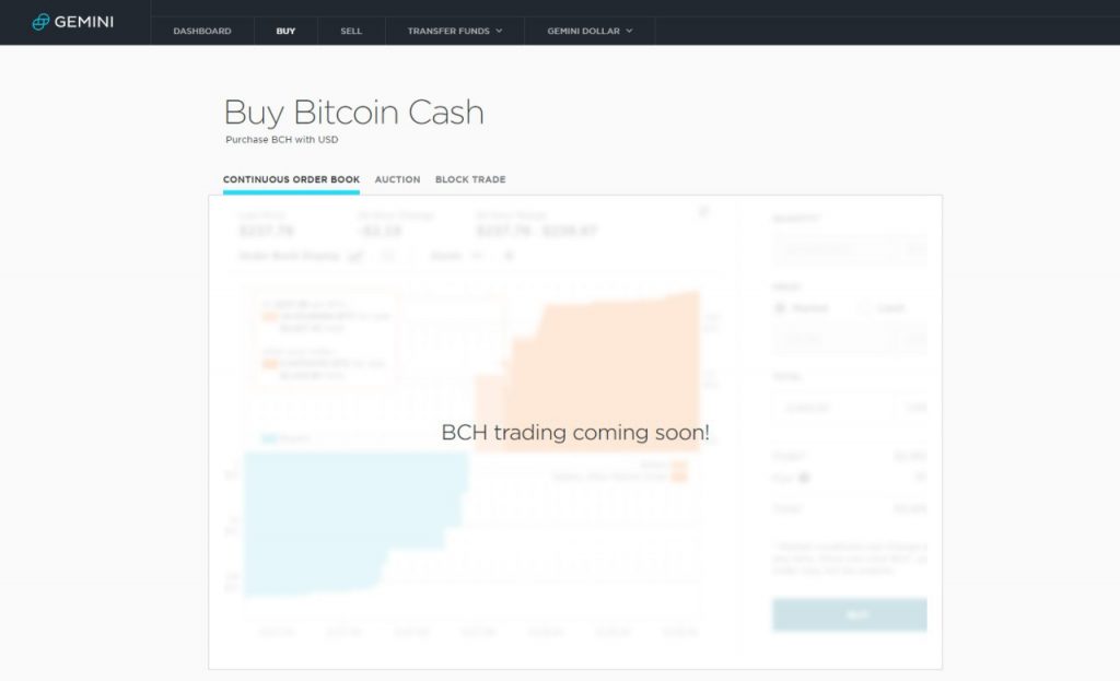 After Year-Long Wait New York-Based Exchange Gemini Lists Bitcoin Cash ...