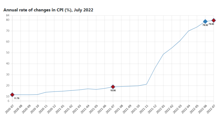 Latest Turkey Inflation Rate of 79.6% the Highest in 24 Years ...