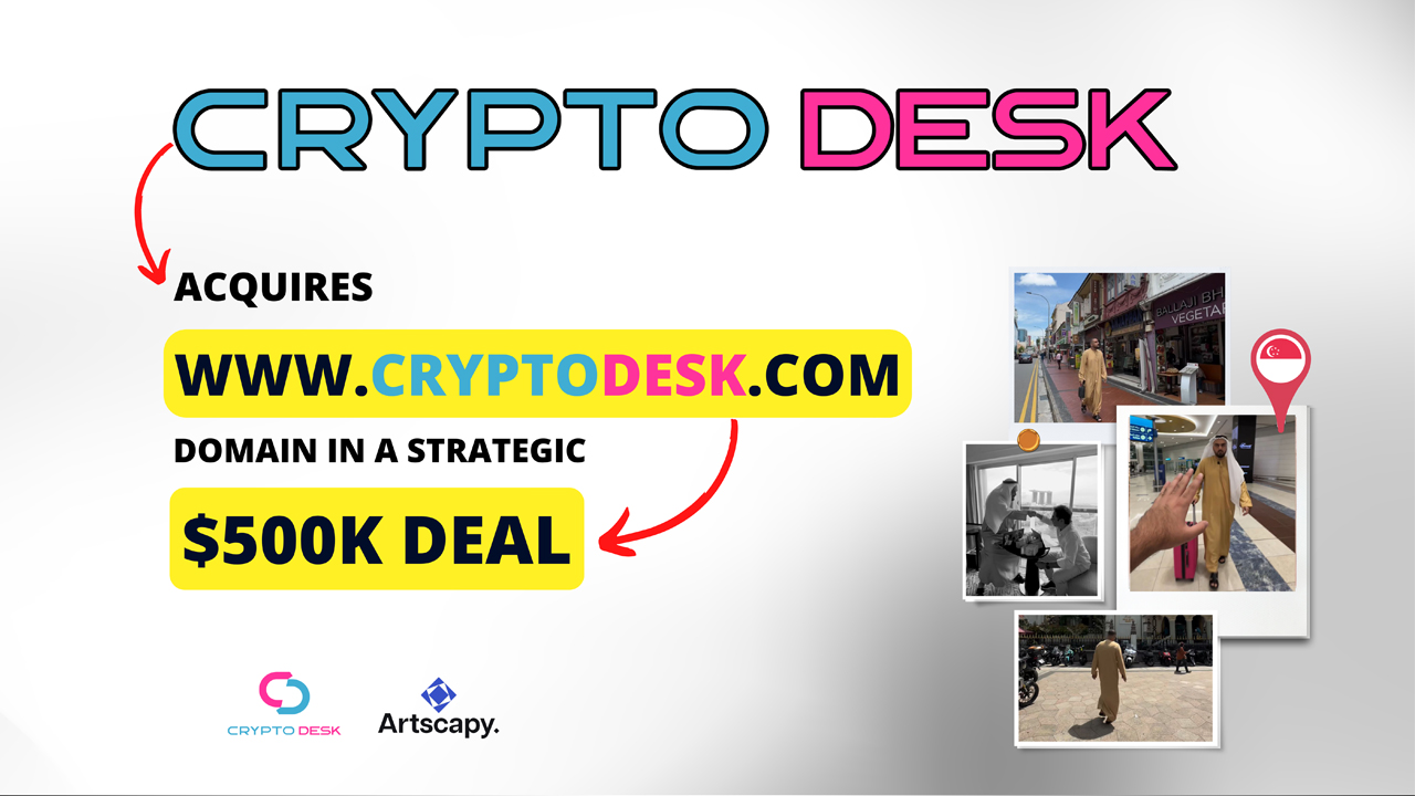 Crypto Desk Acquires Cryptodesk․com Domain in a Strategic $500K Deal – Press release Bitcoin News
