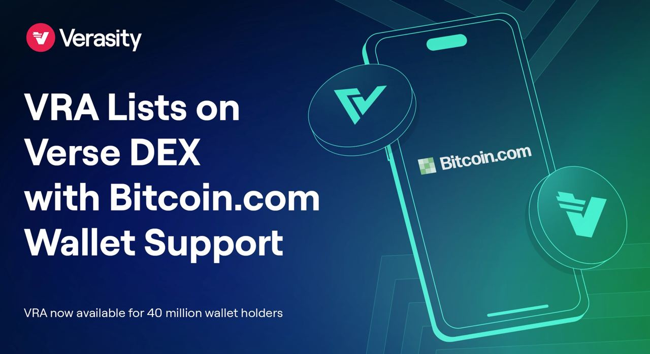 Verasity (VRA) Now Available to 40 Million Bitcoin.com Users and Lists on the Verse DEX – Press ...