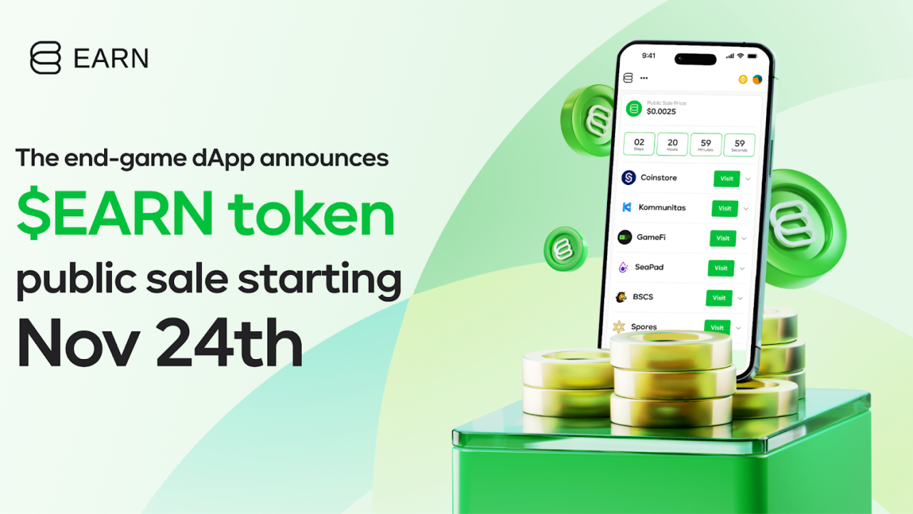 The Earn Network Announces $EARN Token Public Sale – Started on ...