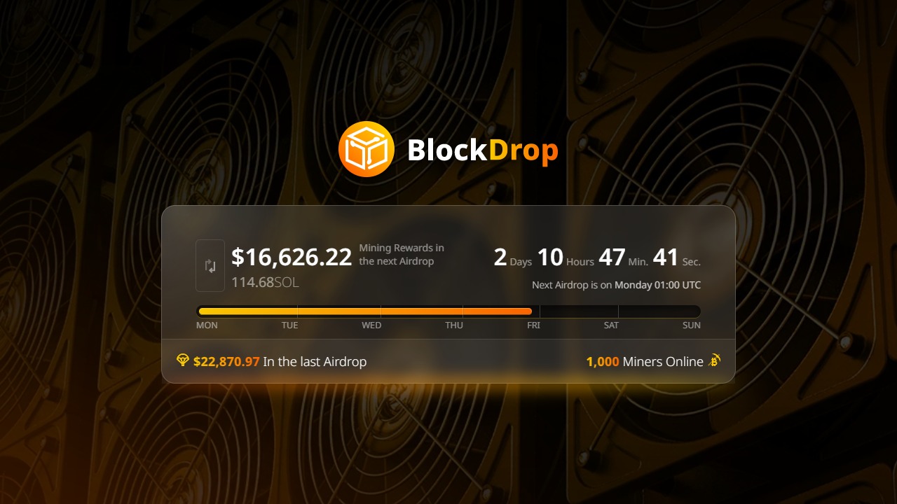 BlockDrop Debuts Weekly SOL Airdrops Backed by Bitcoin Mining Rewards – Branded Spotlight ...