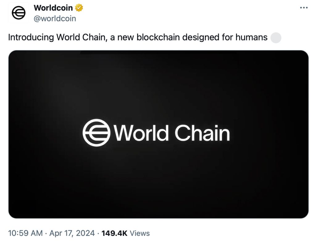 Worldcoin Foundation Announces ‘World Chain’ for Enhanced Human-Centric ...