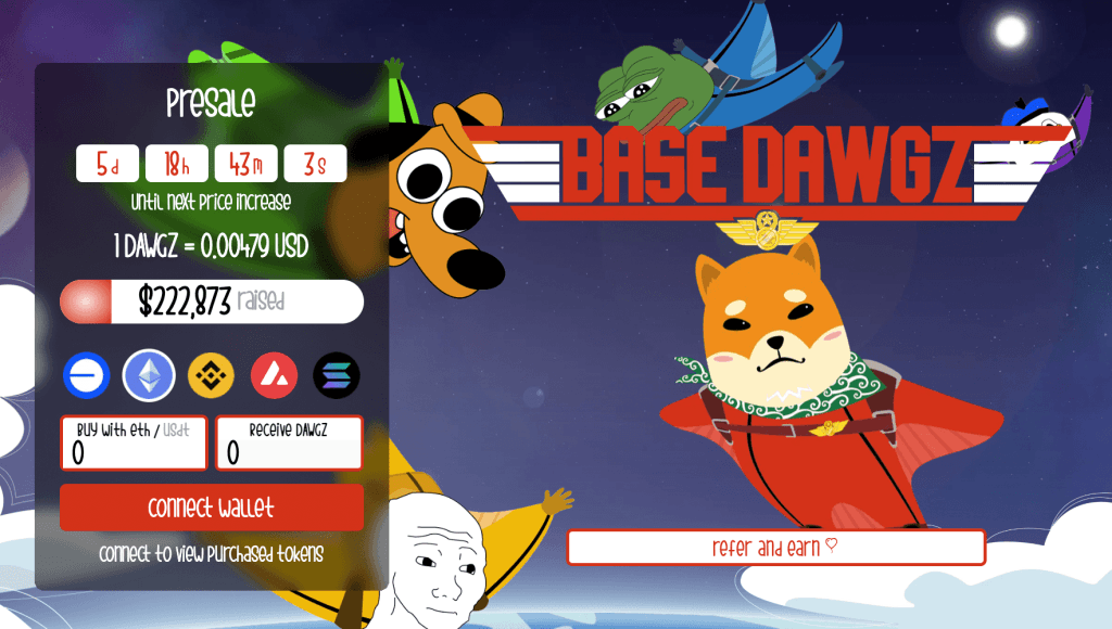 New Base Chain Meme Coin Base Dawgz Raises $200K on First Day of ...