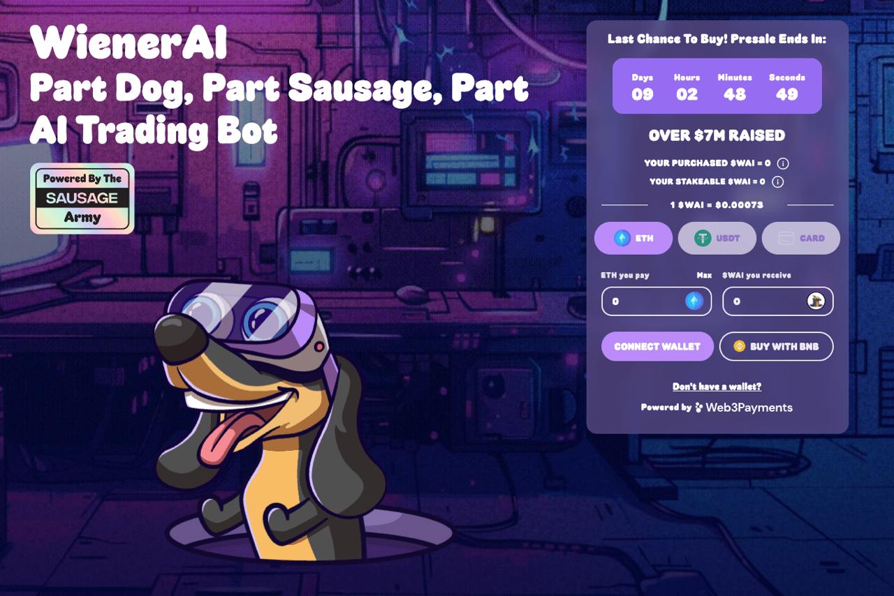 AI Meme Coin WienerAI Prepares for DEX Debut With Just 8 Days Left in $7M Presale - AICoin