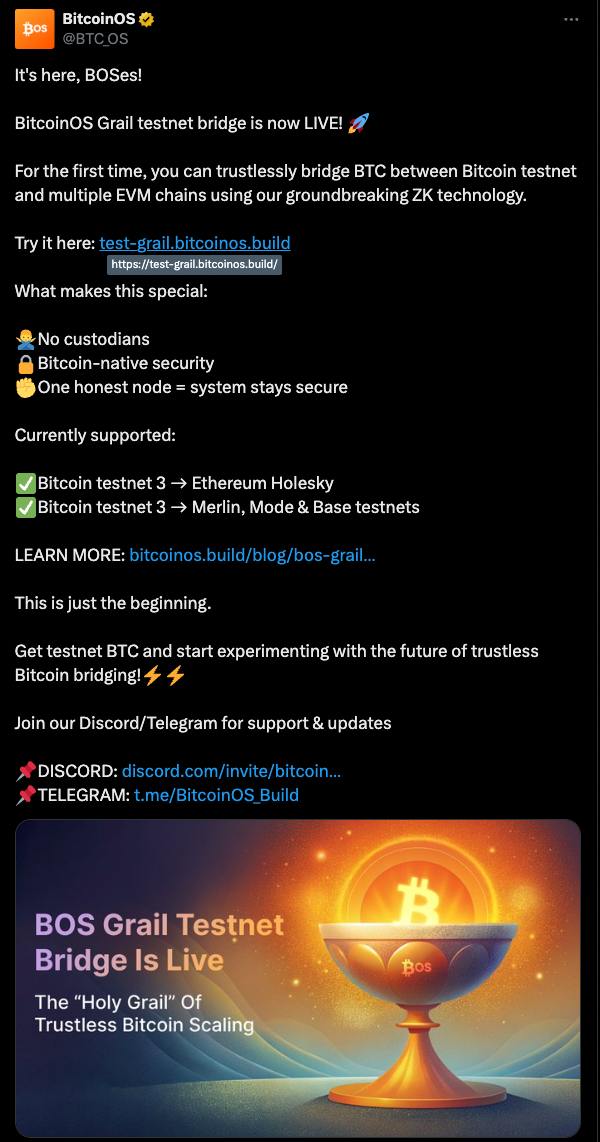 BitcoinOS Launches "Holy Grail" Bitcoin Bridge App Ahead of $BOS Presale – Branded Spotlight ...