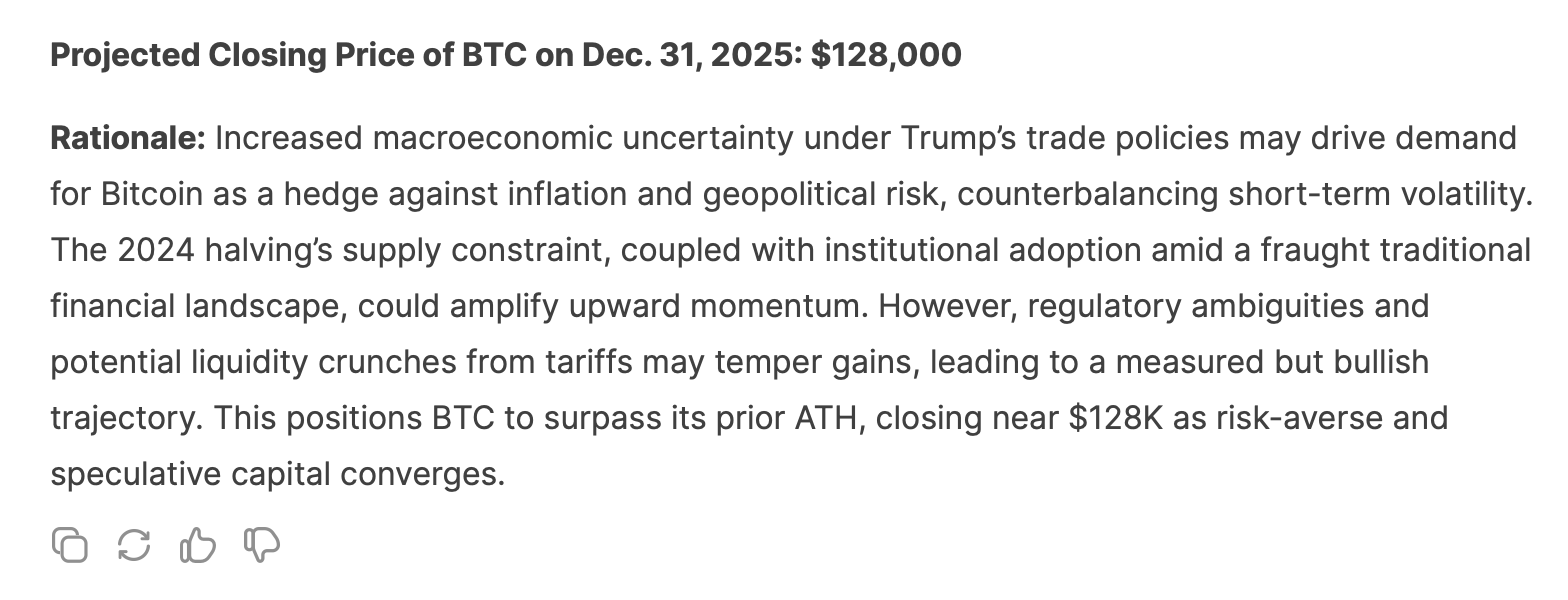 From Deepseek to Chatgpt: 15 AI Chatbots Forecast Bitcoin’s 2025 Closing Price – Bitcoin News