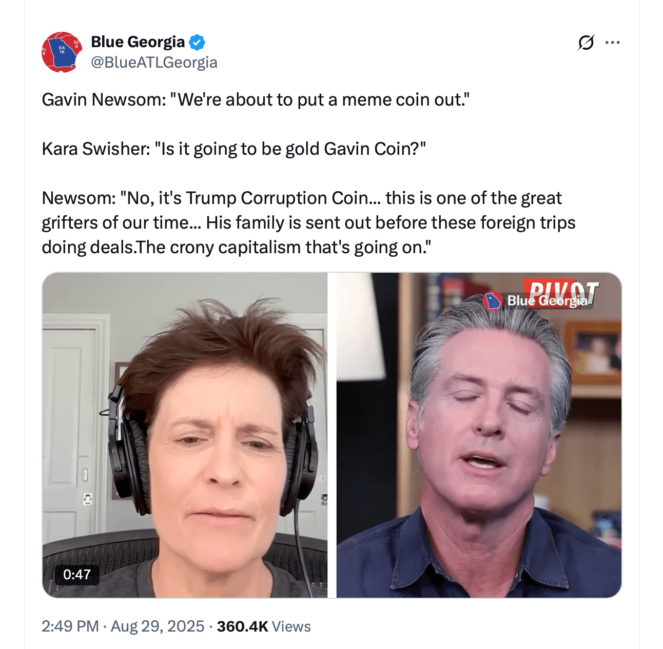 Gavin Newsom Teases Meme Token Targeting Trump – Crypto News Bitcoin News